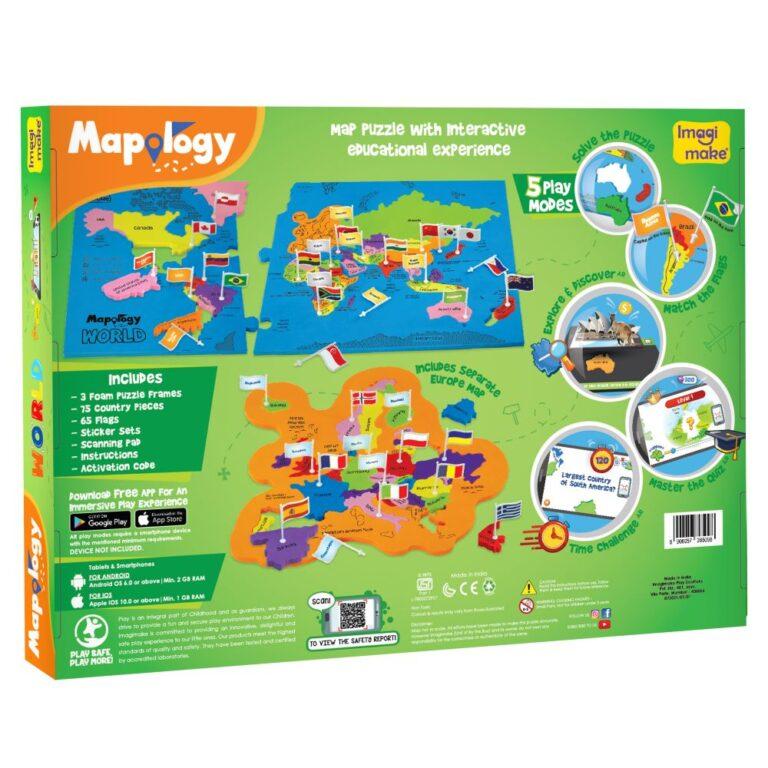 Imagimake Mapology World Puzzle Game – Interactive Map – Geography for ...